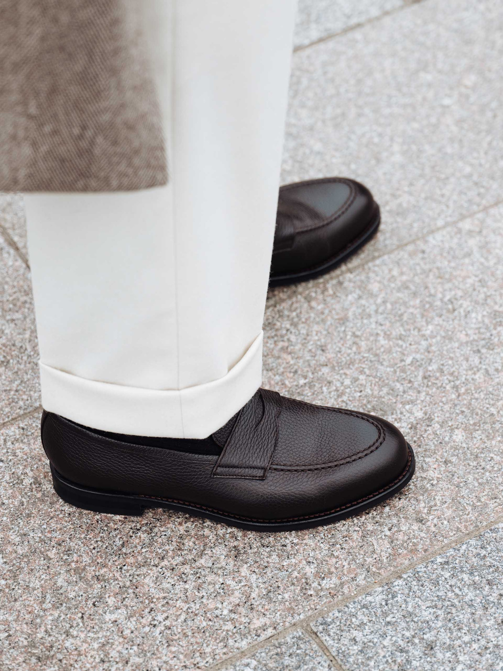 The Penny Loafer - Brown Grain | Leather Sole | MORJAS