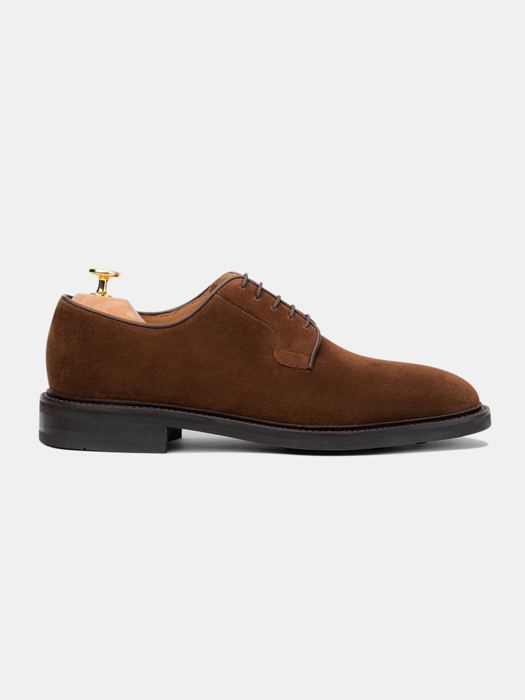 The Plain Toe Blucher - Medium Brown Suede | Morjas