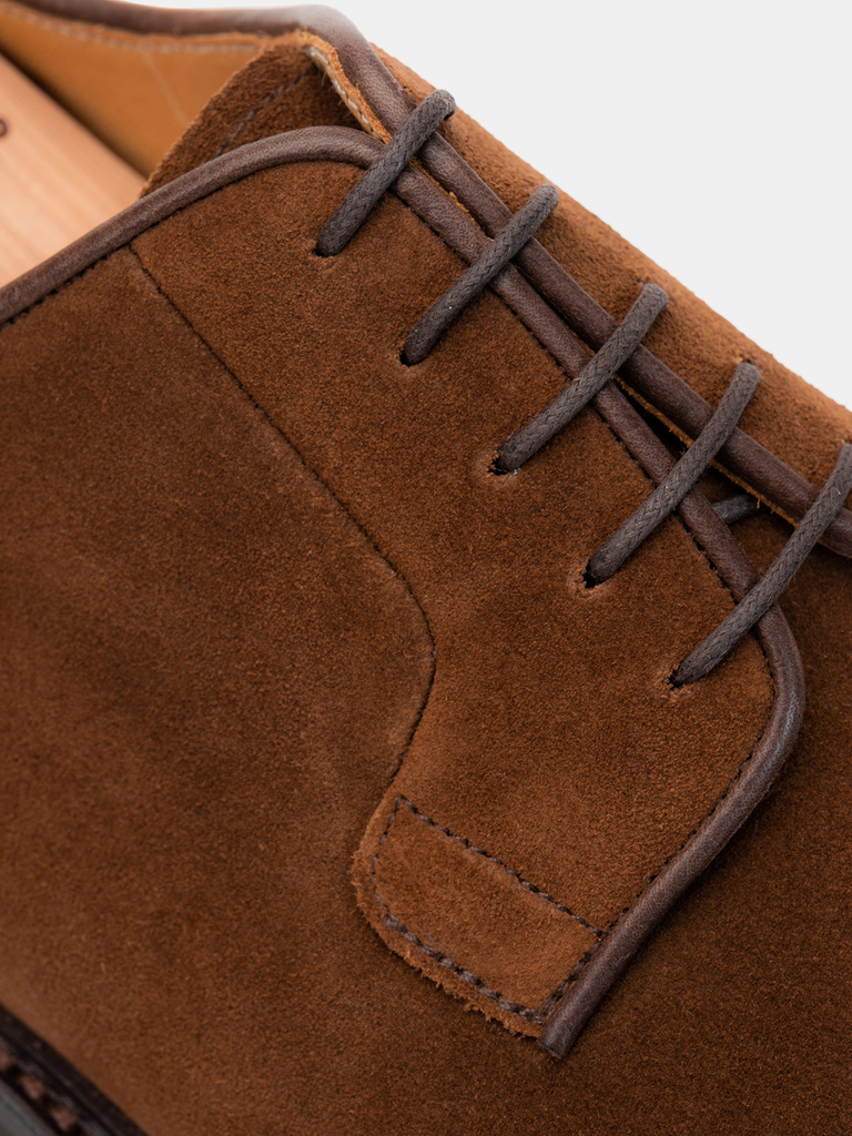 The Plain Toe Blucher - Medium Brown Suede | Morjas