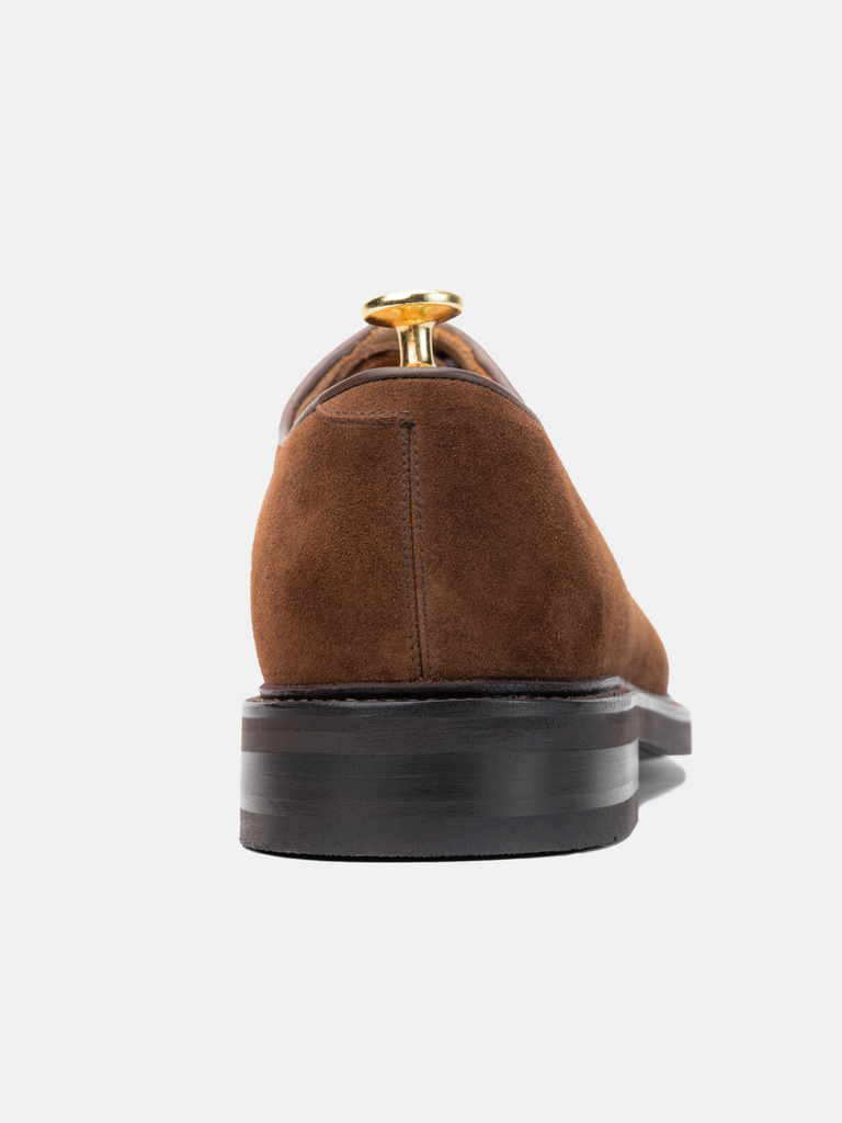 The Plain Toe Blucher - Medium Brown Suede | Morjas