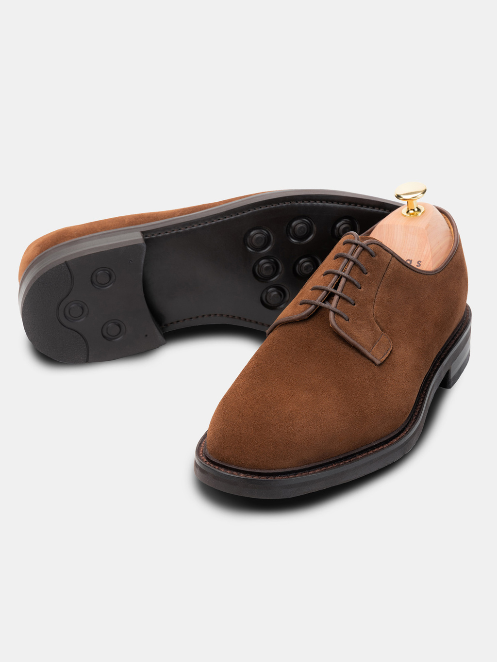 The Plain Toe Blucher - Medium Brown Suede | Morjas