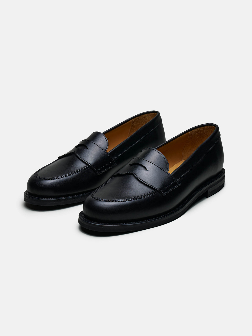 The Ivy Loafer - Black Calf - Rubber Sole | MORJAS